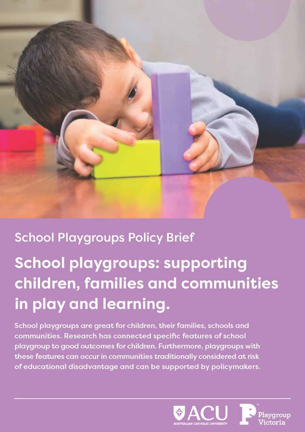 School Playgroups - Playgroup Victoria